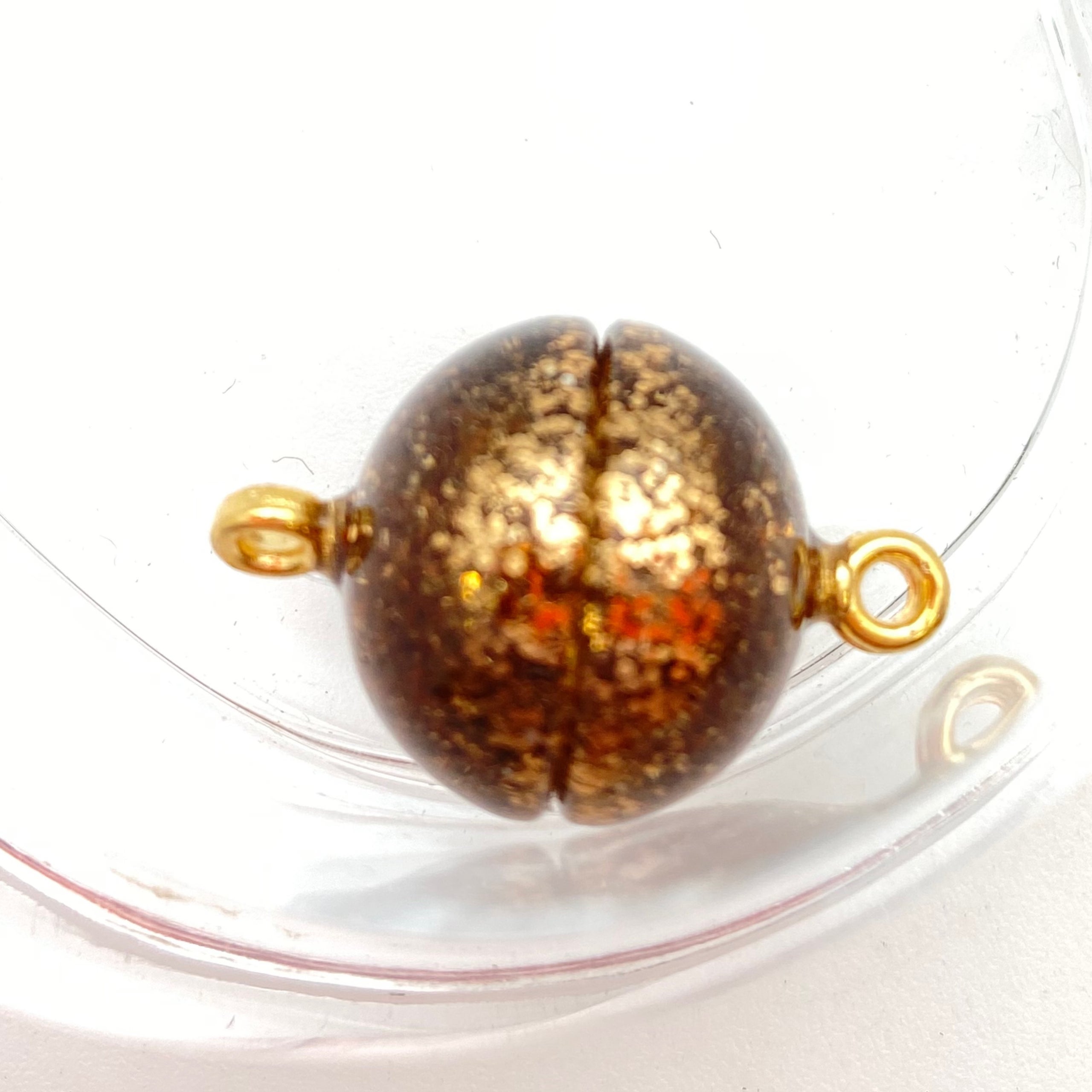 Magnetic Clasp 16mm Topaz Glitter - | Ava Motherwell Collection