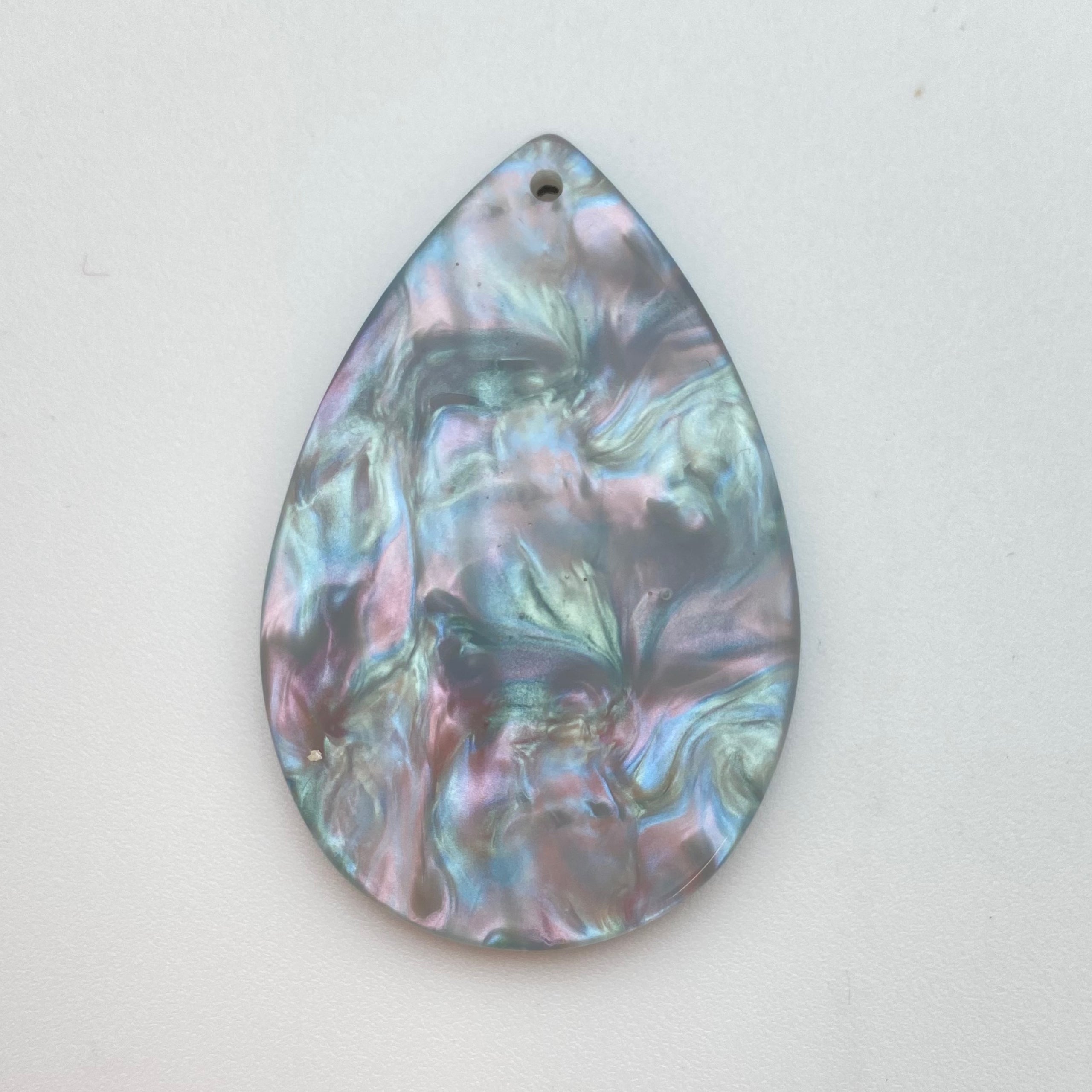 Laser cut Tear Drop 46mm Rainbow shell | Ava Motherwell Collection